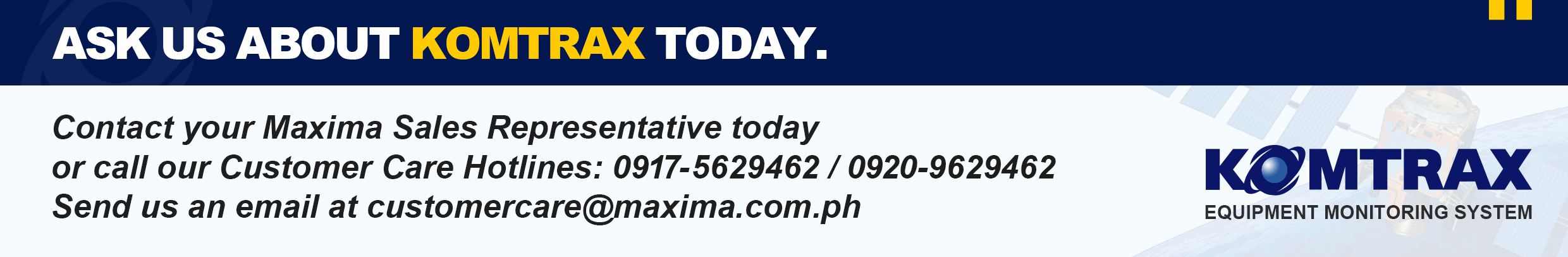 Brand New Equipment | Maxima Site